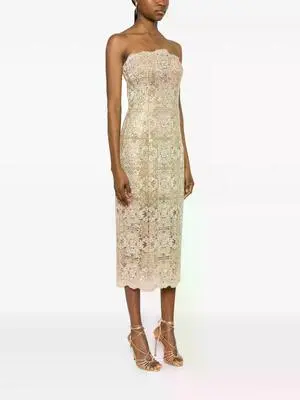 Ermanno Scervino Strapless Midi Dress