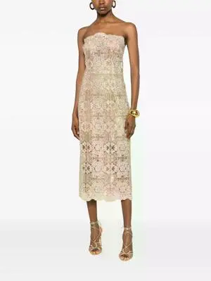 Ermanno Scervino Strapless Midi Dress