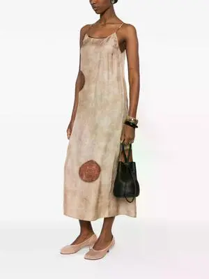 UMA WANG Anaya Dotted Midi Dress - Neutrals
