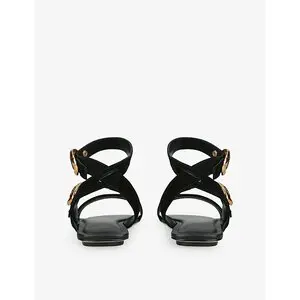 Steve Madden Karmin Suede Sandals With Buckle Fastening - Black