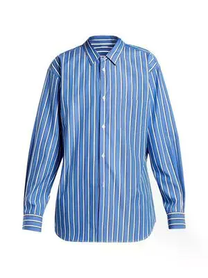 Comme Des Garçons Striped Shirt - Blue