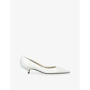 THE ROW Liisa Kitten Two 35 Leather Pumps - White
