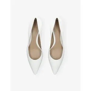 THE ROW Liisa Kitten Two 35 Leather Pumps - White