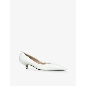THE ROW Liisa Kitten Two 35 Leather Pumps - White