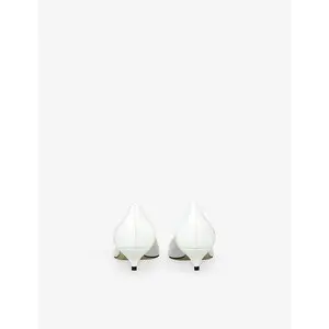 THE ROW Liisa Kitten Two 35 Leather Pumps - White