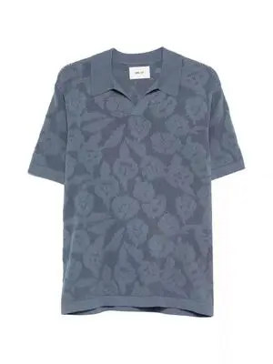 Nn07 Ryan Floral Openwork T-shirt - Blue