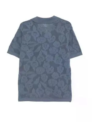 Nn07 Ryan Floral Openwork T-shirt - Blue