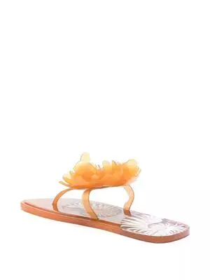 Farm Rio Flower Flip Flops - Brown