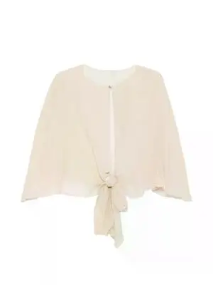 Antonelli Firenze Tie-knot Cape - Neutrals