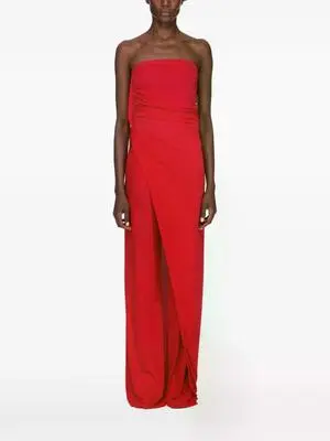 Rick Owens Draped Slit Top - Red