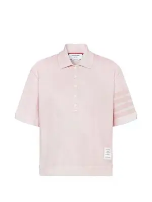 Thom Browne Overdyed 4-bar Jersey Polo - Pink