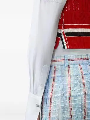 Thom Browne Stripe Cable Vest - Red