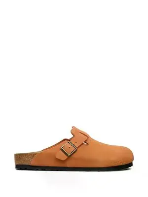 BIRKENSTOCK Boston Suede Slippers - Orange