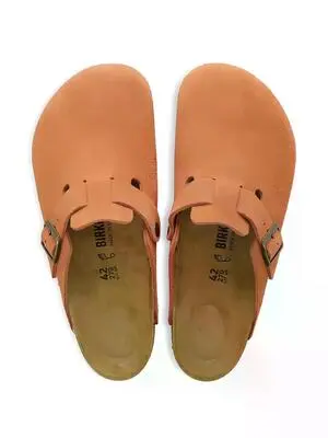 BIRKENSTOCK Boston Suede Slippers - Orange