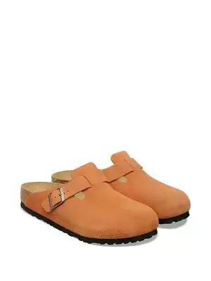 BIRKENSTOCK Boston Suede Slippers - Orange