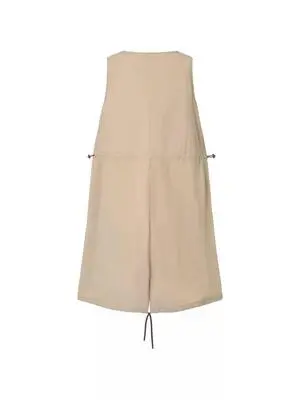 BLAUER. V-neck Pocket Dress - Neutrals
