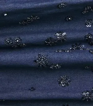 Maje Denim Embellished Mini Dress - Blue