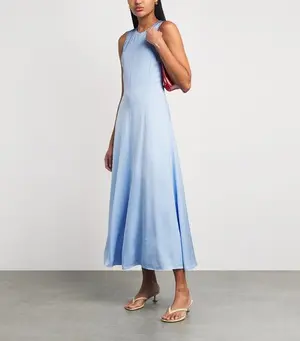 Maje Open-back Fit-and-flare Maxi Dress