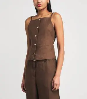 Maje Linen Tank Top