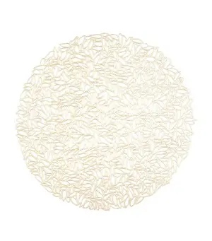 CHILEWICH Dahlia Round Placemat - Gold