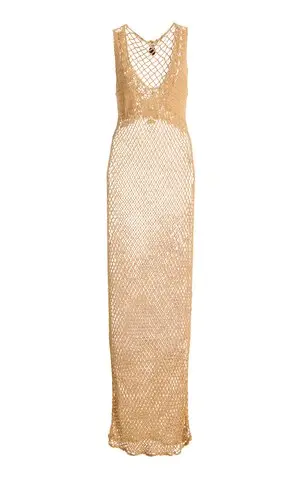 Akoia Swim Aurelia Crocheted Maxi Dress - Gold