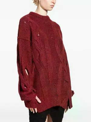 HALOS Cable Knit Sweater - Red