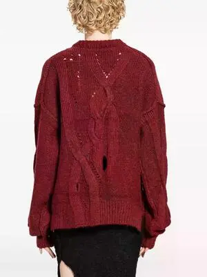 HALOS Cable Knit Sweater - Red