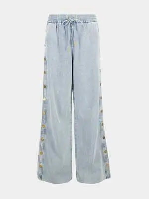 Zimmermann Rebellion Denim Snap Pant Blue
