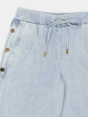 Zimmermann Rebellion Denim Snap Pant - Blue