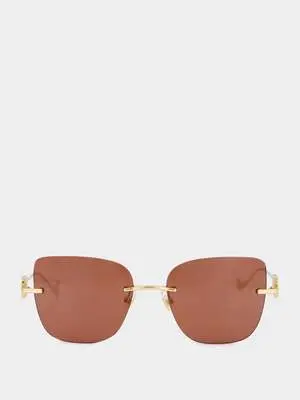 Valentino Garavani Bejewelled Sunglasses - Brown