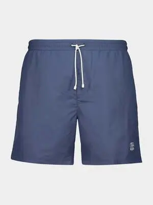 Brunello Cucinelli Denim Nylon Swim Shorts - Blue