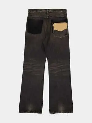 Mihara Yasuhiro Vintage-wash Flared Denim Jeans
