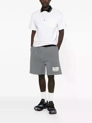WILLY CHAVARRIA Drawstring Logo Shorts - Grey