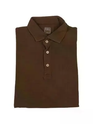 Fedeli Cotton Polo Shirt - Brown
