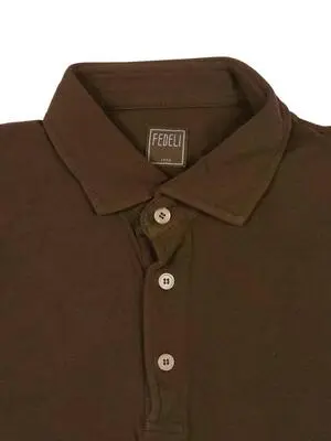 Fedeli Cotton Polo Shirt - Brown