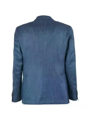 LUIGI BIANCHI MANTOVA Herringbone Single-breasted Blazer