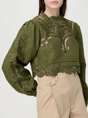 Farm Rio Embroidered Cropped Blouse