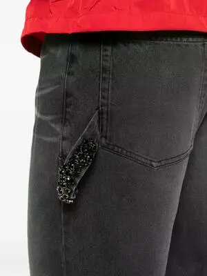 Simone Rocha Cuffed Jeans - Black