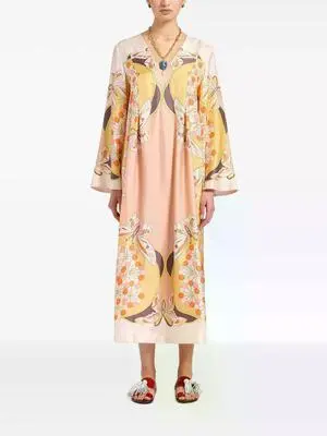 La DoubleJ Twin Flame Silk Twill Dress - Neutrals