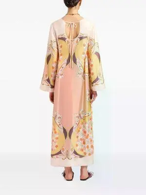 La DoubleJ Twin Flame Silk Twill Dress - Neutrals