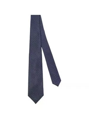 Kiton Patterned Neck Tie - Blue
