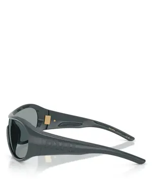 Miu Miu Wraparound Shield Sunglasses, 133mm