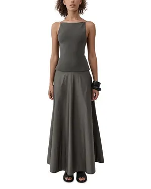 ST. AGNI Backless Circle Hem Maxi Dress