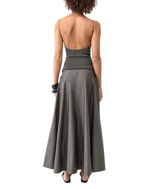 ST. AGNI Backless Circle Hem Maxi Dress