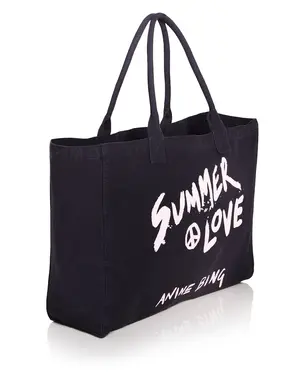 ANINE BING Leo Large Denim Tote
