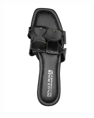 DONALD PLINER Leather Slide Sandals
