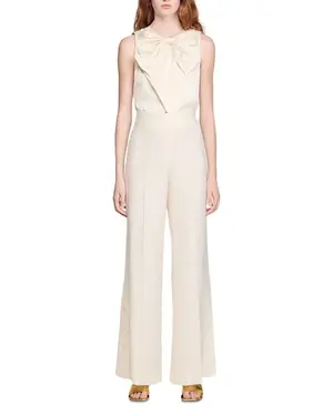 Sandro Tobias Buttoned Slit Straight Leg Trousers