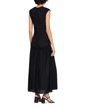 Sandro Azalea Draped Maxi Dress