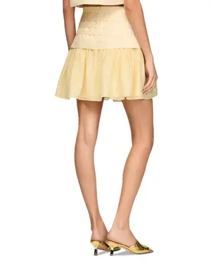 Sandro Hadley Short Pleated Skirt - Vanilla
