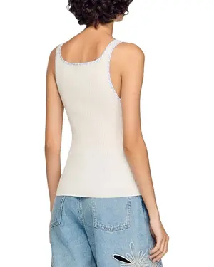 Sandro Ribbed Vest Top